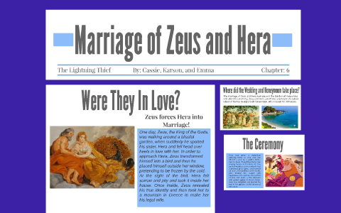 Marriage of Zeus and Hera by Cassie Karson Emma Doolin Colvis Naeger on ...