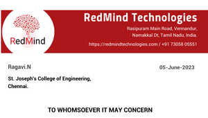 Intern Completion Certificate by redmind technologies on Prezi Design