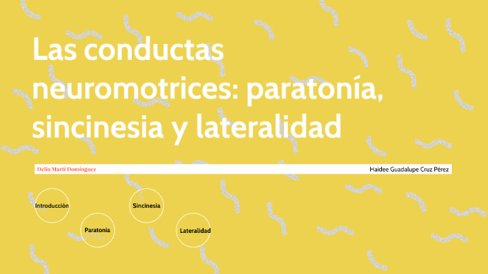 Las conductas neuromotrices: paratonía, sincinesia, lateralidad by ...