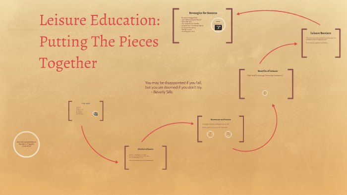 Leisure Education: Putting Pieces Together by Recreation Therapy on Prezi