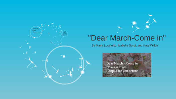 Dear March- Come in by Maria Lucatorto on Prezi