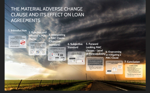 The Material Adverse Change Clause And Its Effect On Loan Agreements by ...