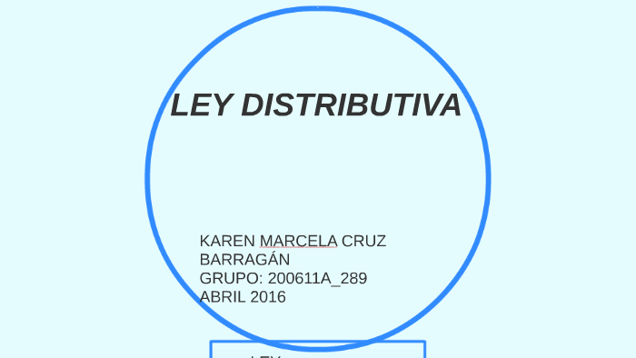 LEY DISTRIBUTIVA by Karencita Cruz Barragan on Prezi
