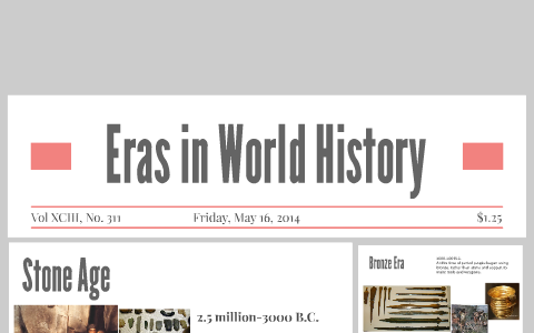 Major Eras in World History by Guadalupe Ramirez on Prezi