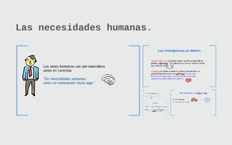 Las necesidades humanas. by Paty Anzira