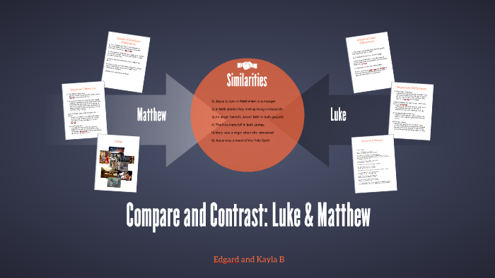 Compare and Contrast: Luke & Matthew by K Balao on Prezi
