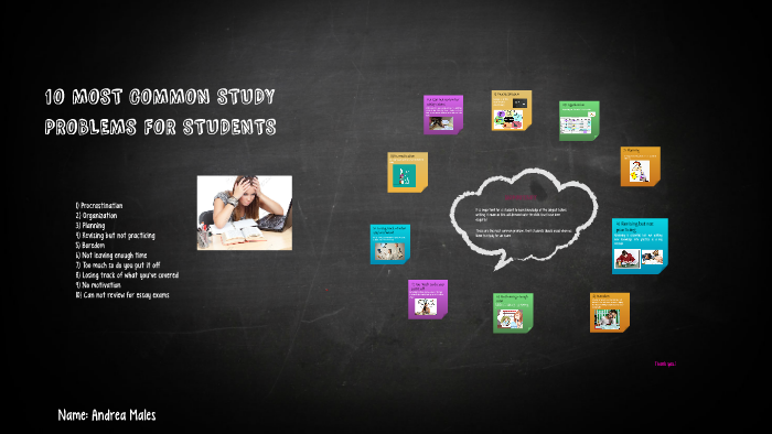 10 MOST COMMON STUDY PROBLEMS FOR STUDENTS; by Andrea Males on Prezi