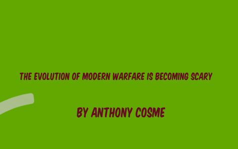 The evolution of modern warfare is becoming scary by Anthony Cosme