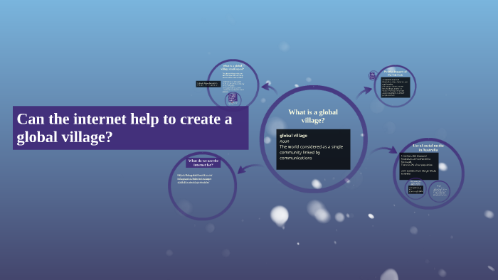 Can the internet help to create a global village? by Marijcke Thomson ...