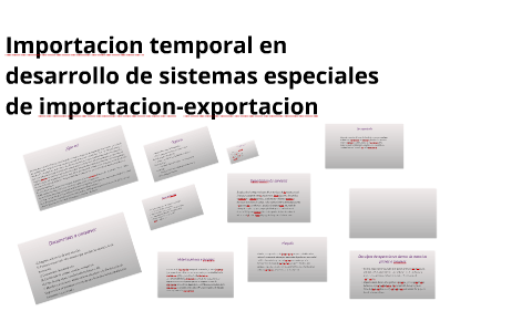 Importacion temporal en desarrollo de sistemas especiales de by on Prezi