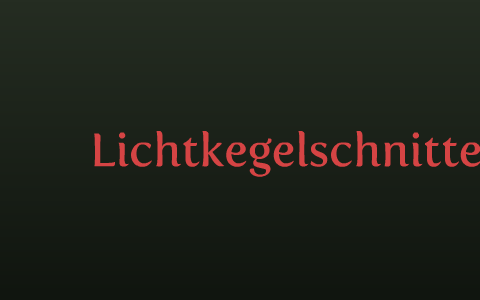 Lichtkegelschnitte by nick guse