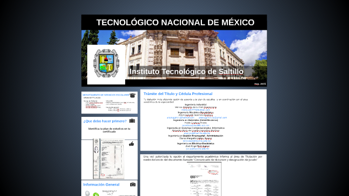 Titulación Instituto Tecnologico de Saltillo by Dalia Martinez on Prezi