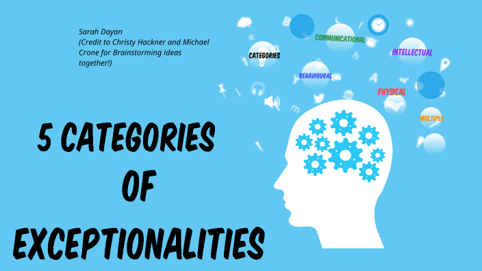 5 Categories of Exceptionalities by sarah dayan on Prezi