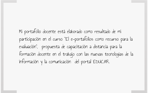 El e-portafolio en matemática by ali estevez on Prezi