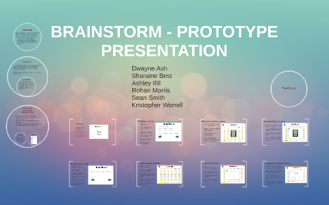 BRAINSTORM - PROTOTYPE PRESENTATION by HCI GROUP on Prezi
