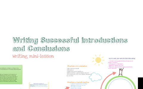 Mini writing lesson - Introductions and Conclusions by Audrey Mariamo ...