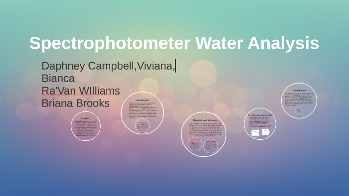 Spectrophotometer Water Analysis by Daphney Campbell on Prezi