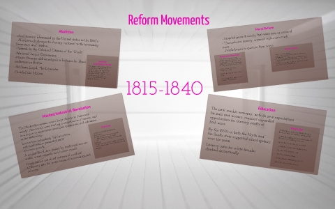 Reform Movements 1815-1840 by on Prezi