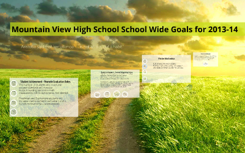 Mountain View High School School Wide Goals for 2013-14 by on Prezi