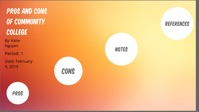 Pros and Cons of Community College by Katie Nguyen on Prezi