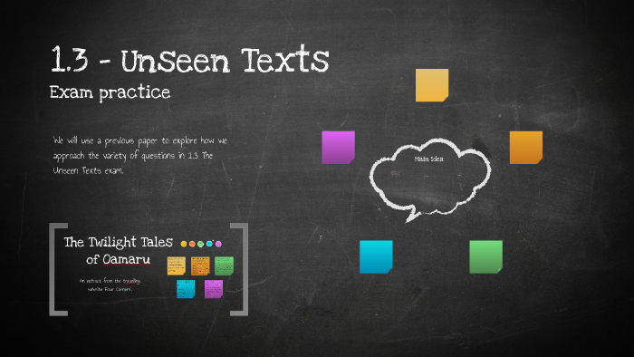 1.3 Unseen Texts by M Davies on Prezi