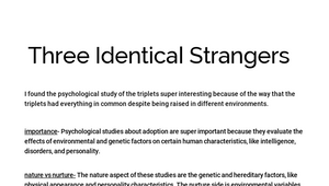 3 Identical Strangers by harper stokes on Prezi Design