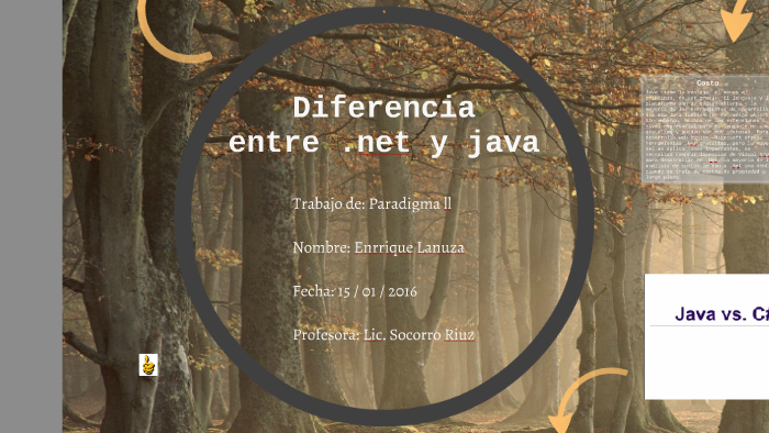 Diferencia entre .net y java by Enrrique Lanuza on Prezi
