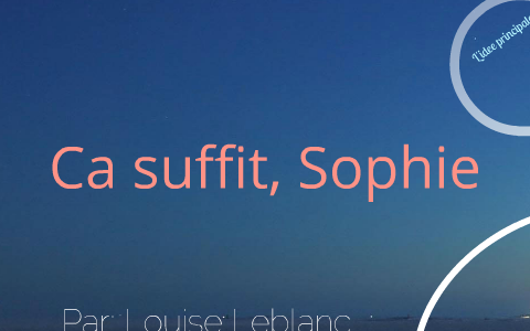 Ca suffit, Sophie! by Haley Bazinet on Prezi