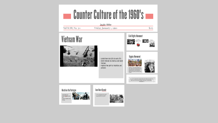 Counter Culture of the 1960's by Jaylin Billie on Prezi