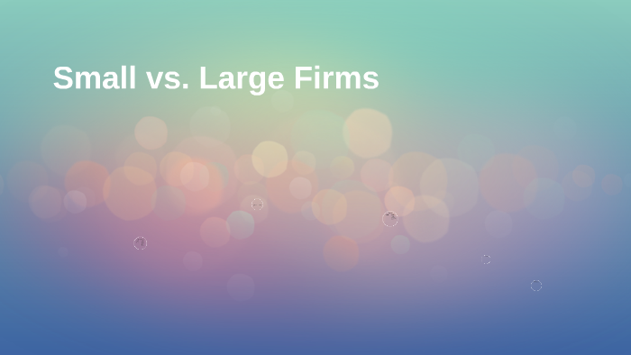 Small vs. Large Firms by Whitney Kucinick on Prezi