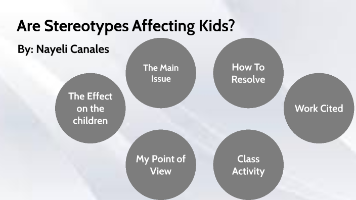 How and why are Stereotypes affecting kids? by Nayeli Canales on Prezi