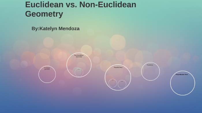 Euclidean vs. Non-Euclidean Geometry by kate mendoza Euclidean vs. Non-Euclidean Geometry by kate mendoza