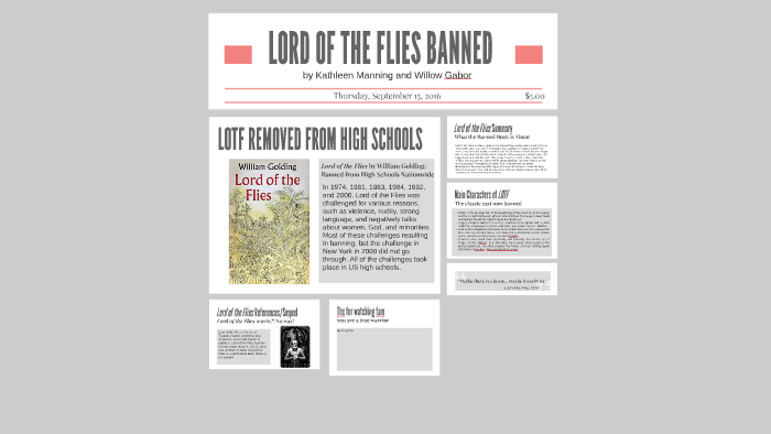 Lord of the Flies Banned Book by Kathleen Manning on Prezi