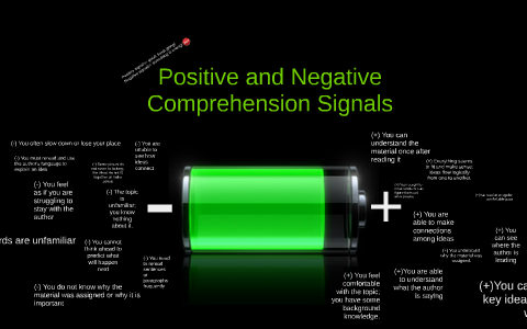 Positive and Negative Comprehension Signals by Lindsay Petree on Prezi