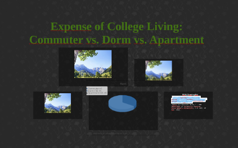 Expense of College Living: Commuter vs. Dorm vs. Apartment by Eboni O ...