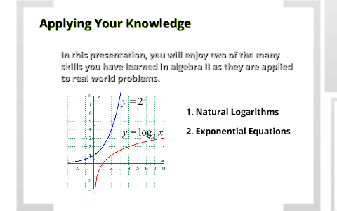 Practical Application for Logarithms and Exponential Equations by Jesse ...