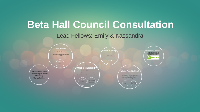 Beta Hall Council Consultation by Lead Fellows on Prezi