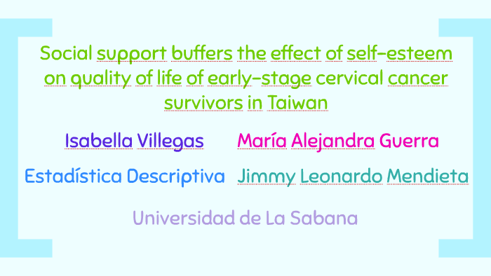 Social support buffers the effect of self-esteem on quality by Isabella ...