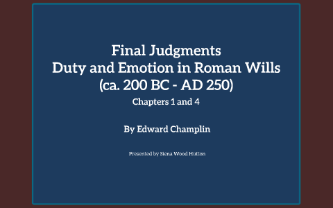 Final Judgements by Siena Hutton on Prezi