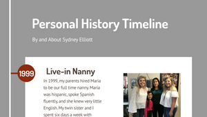 Personal History Timeline by Sydney Elliott on Prezi Design