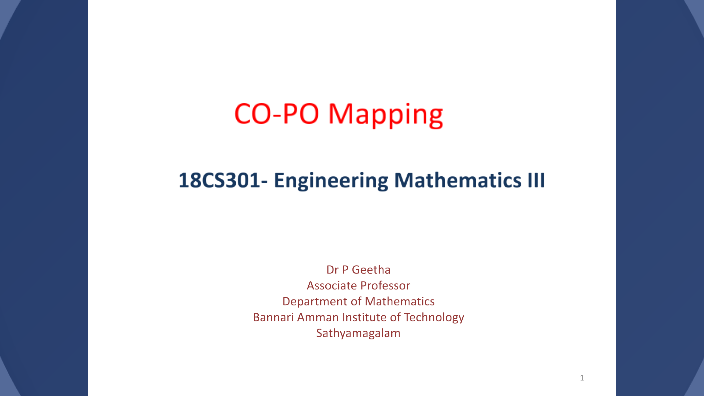 CO-PO Mapping by geetha p on Prezi