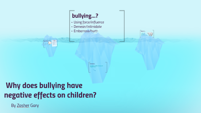 Why does bullying have negative effects on children? by Zasher Gary on ...