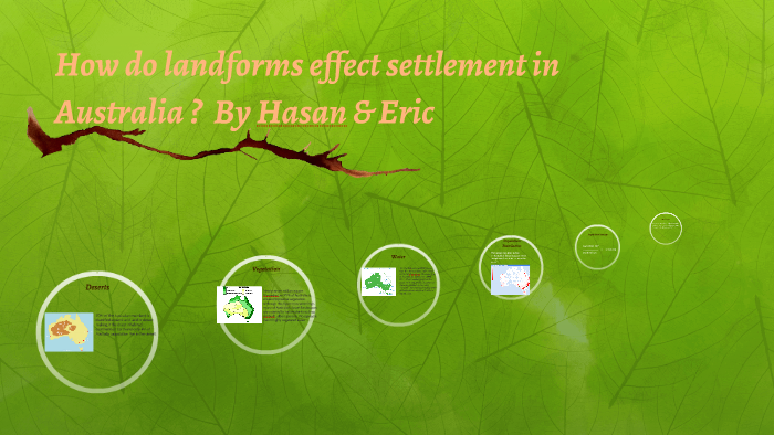 How do landforms effect settlement in Australia ? by Hasan Jamal on Prezi