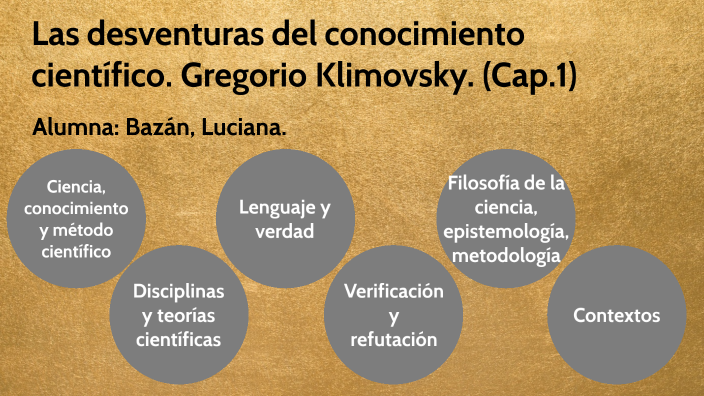 Las desventuras del conocimiento científico. Klimovsky, cap. 1. by Lully Bazan on Prezi