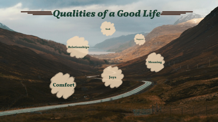 Qualities of a good life by Patricia Gaudio on Prezi