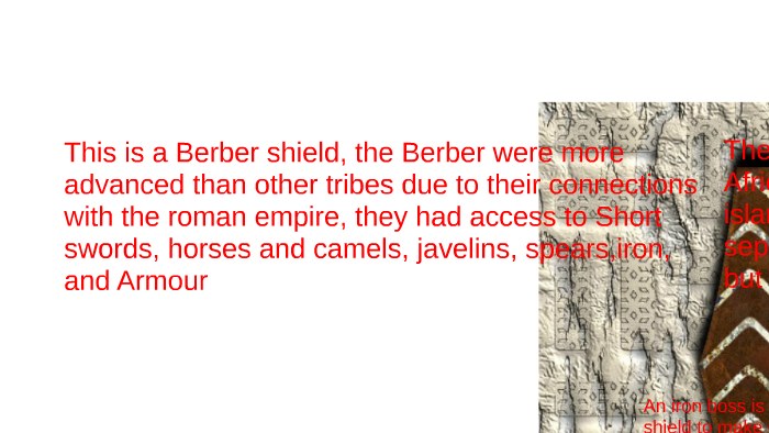 This is a Berber shield, the Berber were more advanced than by Declan ...