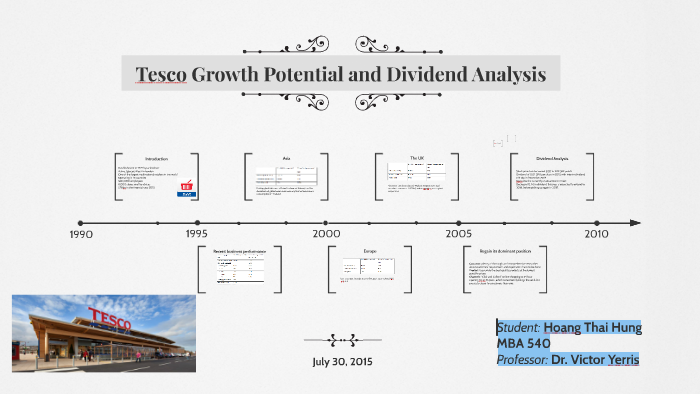 Tesco Growth Potential and Dividend Analysis by Hung Hoang on Prezi