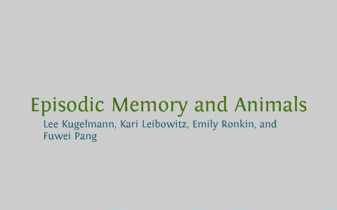 Episodic Memory in Animals by Kari Leibowitz on Prezi
