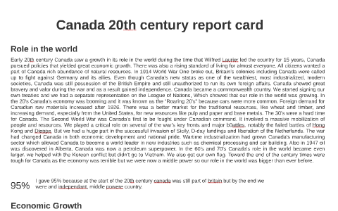 Canada 20th century report card by josh lorenz on Prezi