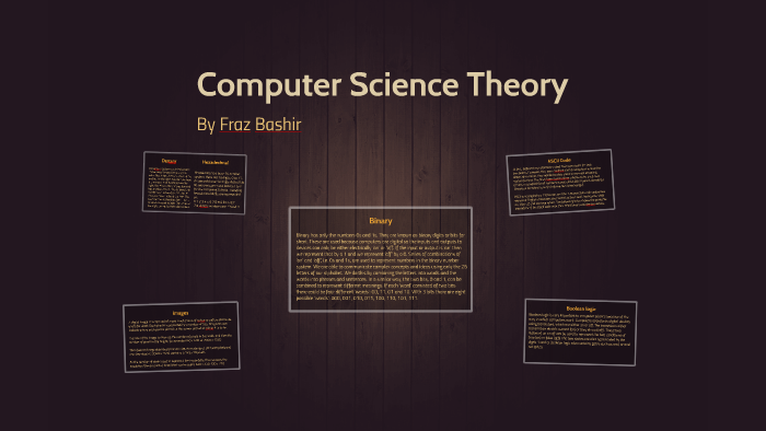 Computer Science Theory by Fraz Bashir